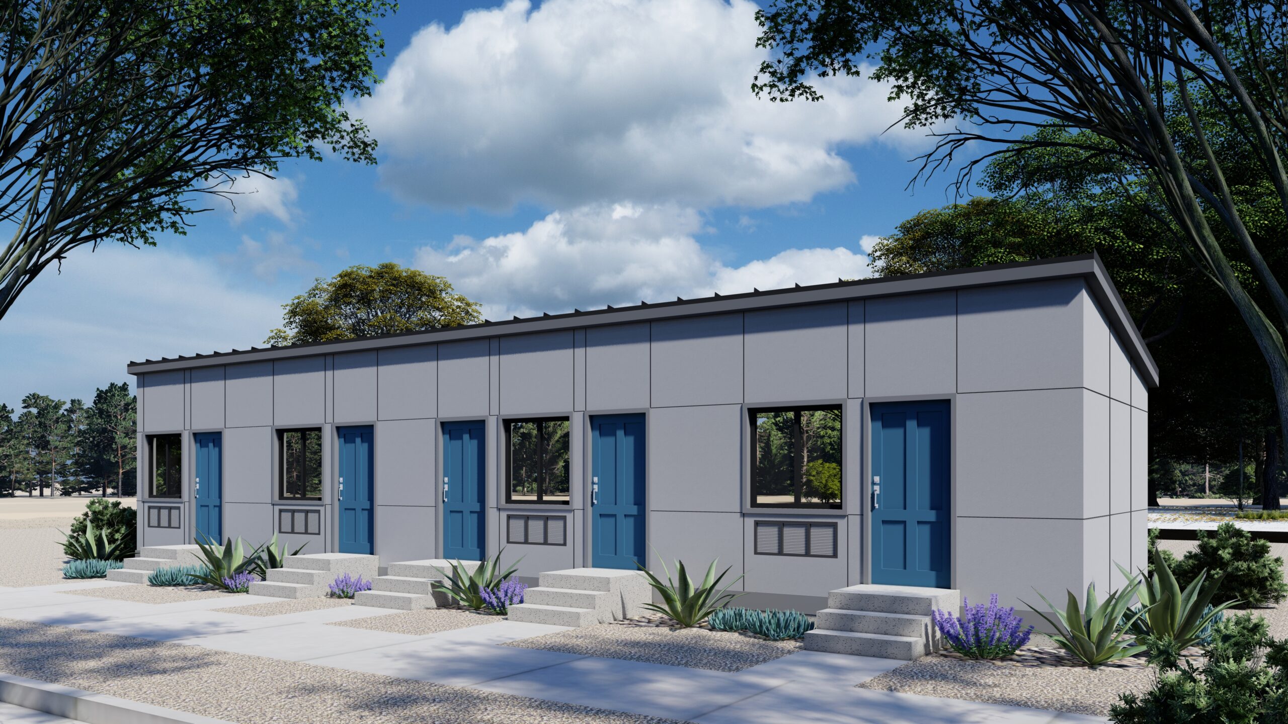 Employee Housing – Oasis – Fourplex – Irontown Modular