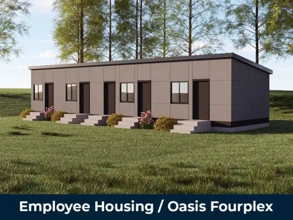 Employee Housing - Sleep Units - Fourplex - Irontown Modular